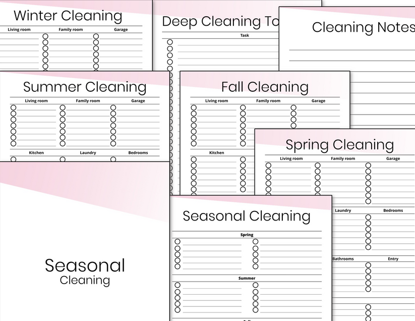 Cleaning & Decluttering Binders Fillable Bundle - Pink – Organized 31 Shop