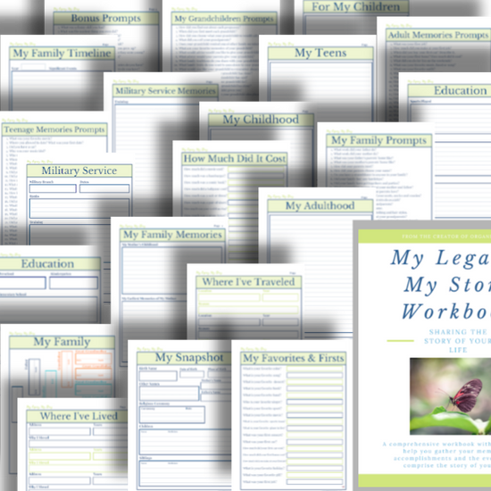 My Legacy, My Story Workbook – Organized 31 Shop