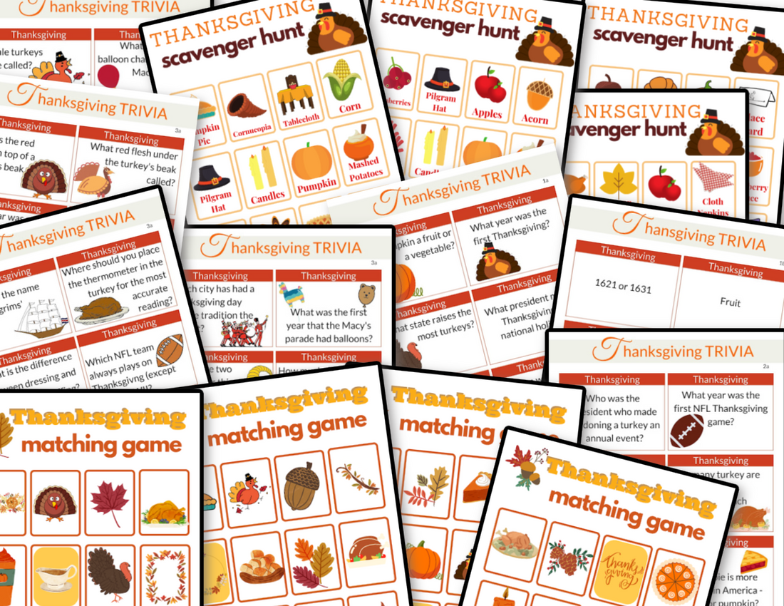 Thanksgiving Fun Printables Bundle – Organized 31 Shop